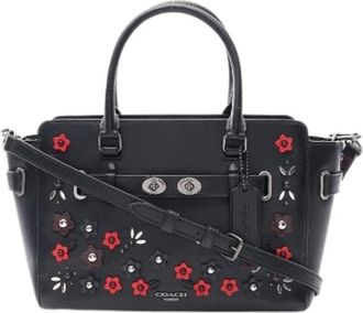 Coach Sac bandouli&egrave;re 2-en-1 Blake Carryall Flower Pre-owned - Femme - Pre-owned - Noir - Taille: ONE Size