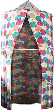 Generic Tragbarer Runder Duschvorhang Mit Rei&szlig;verschluss - Wasserdichter Sichtschutz Aus Polyester for Camping, Strand, Badezimmer Oder Den Au&szlig;enbereich(F)