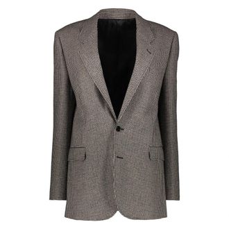 Celine Hahnentritt Blazer mit Reverskragen und Taschen - - Jackets - Damen - Mehrfarbig - 2XS