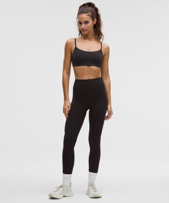 lululemon Wunder Train No Line Leggings mit hohem Bund f&uuml;r Frauen - 71 cm - Gr&ouml;&szlig;e 10 in Black