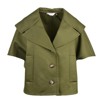 Max Mara Canossa Mantella Corta - - Jackets - Damen - Gr&uuml;n - S/M