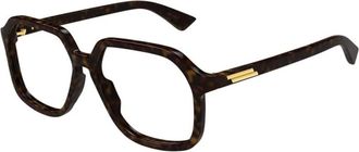 Bottega Veneta unisex, Accessoires, Brun, Taille: 55 MM Squared Eyeglasses