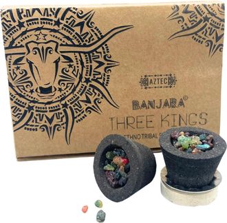 Banjara Banjara R&auml;ucherharz Tassen - 6 Tassen - Handgefertigt - Made in Indien (3 K&ouml;nige)