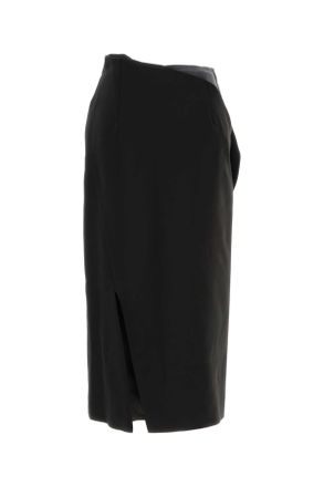 Jil Sander Silk-and-Wool Wrap Skirt - Black