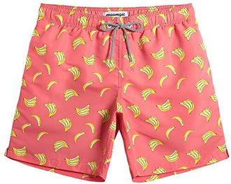 Maamgic Short de Bains Homme Maillot de Bain Pants Court de Sport Séchage Vite Bien pour Vacance a la Plage, Orange Bananas, XX-Large(tour de taille:94~99cm)