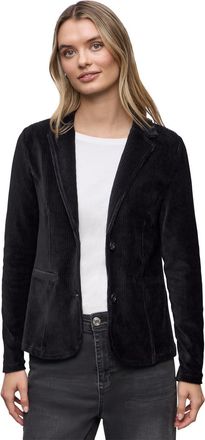 Street One Damen 2117320 Softer Cordblazer, Schwarz, 46