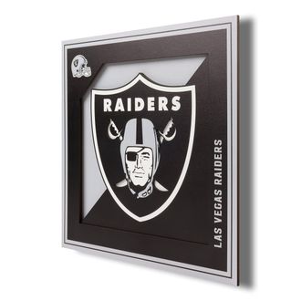 You the Fan NFL Las Vegas Raiders 3D-Logo-Serie Wandkunst - 30,5 x 30,5 cm