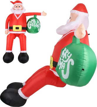 Generico Aufblasbarer Weihnachtsmann f&uuml;r Weihnachten, 2,38 m, festlich, aufblasbare Weihnachtsdekoration f&uuml;r Garten, f&uuml;r Familientreffen, Schulhof, Garten, Par