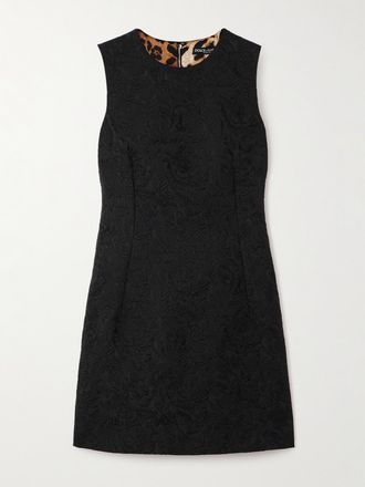 Dolce & Gabbana Mini-robe En Matelassé - Noir