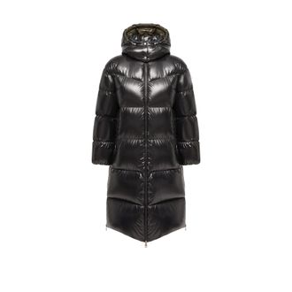 Moncler Moncler Doudoune Longue &Agrave; Capuche Harfang, Femme, Noir, Taille: 00
