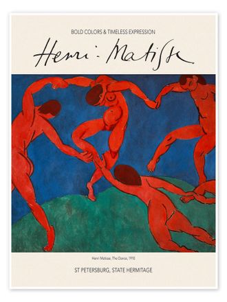 Posterlounge The Dance, 1910 II Poster von Henri Matisse 30 x 40 cm Blau Wandbilder Wanddeko