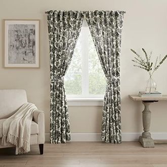 Waverly Charmed Life Scheibengardine, Baumwolle, Onyx, 52 W x 63 L (Pack of 1)