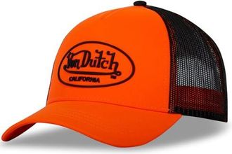 Von Dutch Casquette Homme & Femme Ajustable, Casquette Trucker Fluo, Orange Taille TU