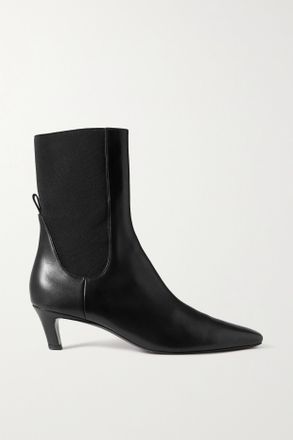 Toteme Bottines En Cuir The Mid Heel - Noir