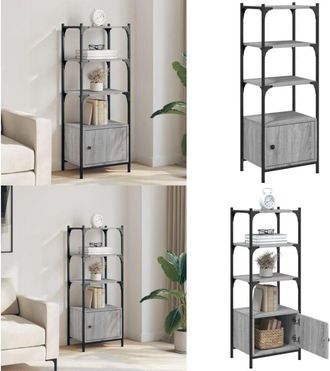 vidaXL Vidaxl - Bücherregal 3 Böden Grau Sonoma 41x30x109,5 cm Holzwerkstoff - BucheRegal - Bücherregal Grau - Holzregal - Wohnraumorganisation - Regal Mit