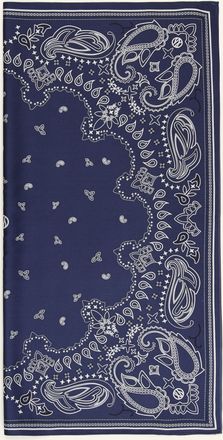 lescarf Lescarf Seidentuch blau