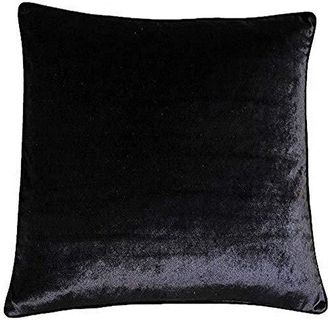Riva Paoletti Luxe Velvet 55X55 FEATHCUSH BLAC, Polyester, Schwarz, 55x55cm