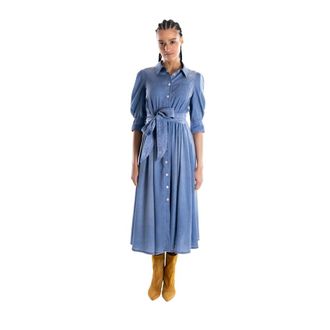 Marella Femme, Robes, Bleu, Taille: 42 FR Chemisier Dress