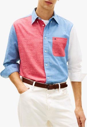 Tommy Hilfiger Chemise droite &agrave; col classique en coton
