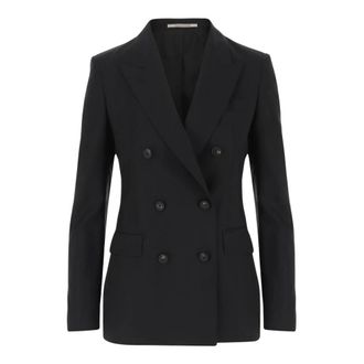 Tagliatore Stretch Woll Zweireiher-Jacke - - Jackets - Damen - Blau - M