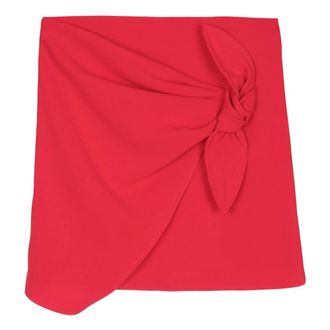 Elisabetta Franchi Jupe asym&eacute;trique &agrave; - Femme - Jupes - Rouge - Taille: 40 FR