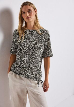 Street One T-Shirt gemustert, mit Tunnelzug