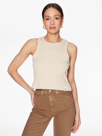 Calvin Klein Jeans Top J20J221055 Beige Regular Fit