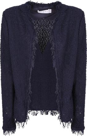 Iro Iro, Femme, Vestes, Bleu, Taille: 38 FR Veste en tweed