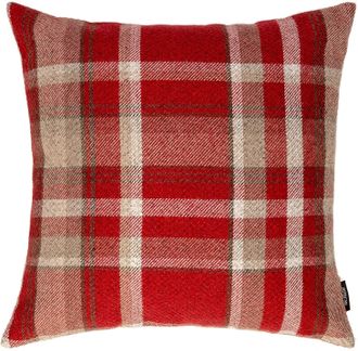 McAlister Textiles Heritage | Kissenbezug f&uuml;r Sofakissen in Rot | 50 x 50 cm | gewobenes Tartan-Muster kariert | Deko Kissenh&uuml;lle Sofa, Bett, Couch pflegeleichtes Wolle-