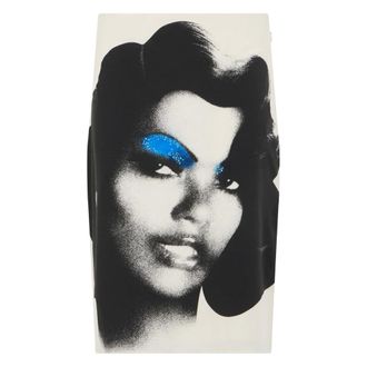 Versace Femme, Jupes, Blanc, Taille: 36 FR Printed Silk-Poplin Pencil Skirt