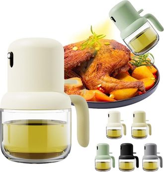 Generic Olivenölspender, Ölsprüher zum Kochen, 180 ml Glas-Ölsprühflasche, Olivenöl-Sprühflasche, Lebensmittelechter Ölspender und Ölsprüher für Küche, Salat,