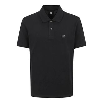 C.P. Company C.p. Company, Homme, Tops, Noir, Taille: XL Stretch Piquet Short Sleeve Polo