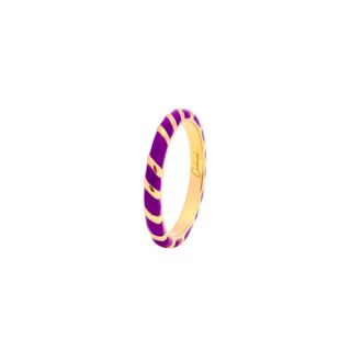 Cabirol Aim&eacute;e Lila Emaille Vermeil Ring - - Accessories - Damen - Lila - 52 MM
