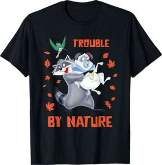 Disney Pocahontas Meeko Percy Flit Trouble By Nature T-Shirt