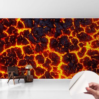 Tulup Carta Da Parati Autoadesiva - Fotomurale - Alta Qualit&agrave; - Per La Cucina - Camera Da Letto - Magma Potente 416x254 Cm