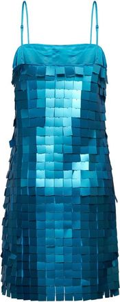 Silvian Heach Kurzes Kleid mit quadratischen Maxi-Pailletten - - Dresses - Damen - Blau - XS