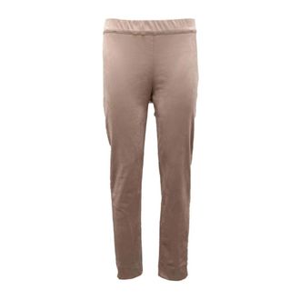 D.exterior Vegane Wildlederhose mit elastischem Bund - - Trousers - Damen - Grau - S