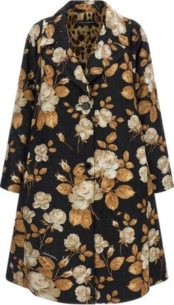 Dolce & Gabbana Femme, Manteaux, Multicolore, Taille: 34 FR Manteau crois&eacute; vintage &agrave; imprim&eacute; rose