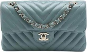 Chanel Sac bandouli&egrave;re Classic Flap Pre-owned - Femme - Pre-owned - Bleu - Taille: ONE Size