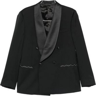 Luigi Bianchi Mantova Homme, Costumes, Noir, Taille: 2XL Virgin Wool Two-Piece Blazer
