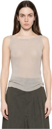 Rick Owens Femme, Tops, Beige, Taille: 36 FR SL Top Pearl