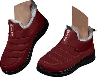 Generic Bottes dhiver à enfiler pour homme et femme - Fermeture éclair latérale - Décontractées - Doublure en fourrure antidérapante - Imperméables - Chaudes 