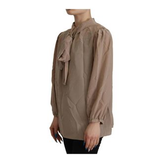 Dolce & Gabbana Krawattenbluse - - Blouses & Shirts - Damen - Braun - M
