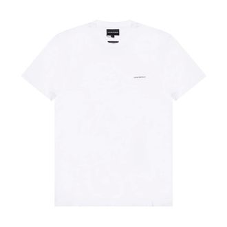 Emporio Armani Homme, Tops, Blanc, Taille: 2XL T-shirt imprimé avec logo