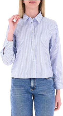 Marella Femme, Blouses et Chemises, Bleu, Taille: 36 FR Emme Marella Chemises