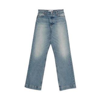 Aya Muse Femme, Jeans, Bleu, Taille: 38 FR Jean Jambe Large