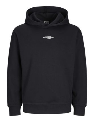 Jack & Jones JACK&JONES Herren JCOALPHA Mountain Print Sweat Hood Kapuzenpullover, Black, L