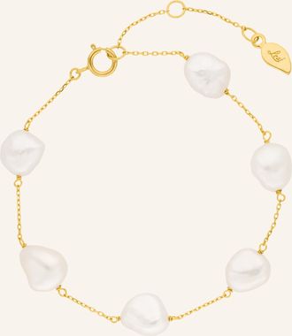 Leaf Armband Barock Perls Aus 14 Karat Gekbgold gold