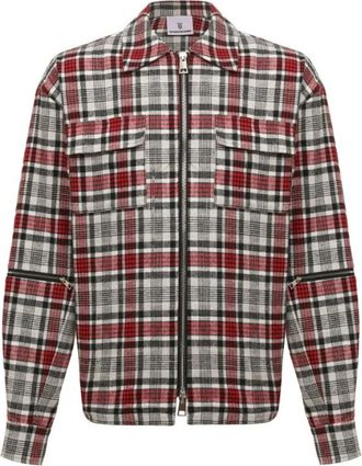 Diego Venturino Homme, Vestes, Multicolore, Taille: XL Tartan Zip Jacket