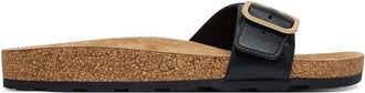 Tommy Hilfiger Pantoletten Cork Footbed Slip-On Sandals FW0FW09344 Schwarz